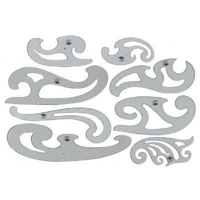 French Curve Set of 8 - Du-All Art & Drafting Supply